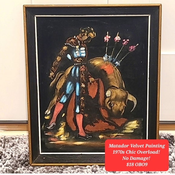 Vintage | Wall Decor | Vintage Matador Velvet Painting Offers Welcomed ...